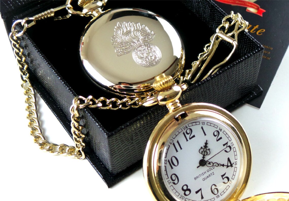 The Royal Regiment of Fusiliers 24k Gold Plated Pocket Watch - Etsy