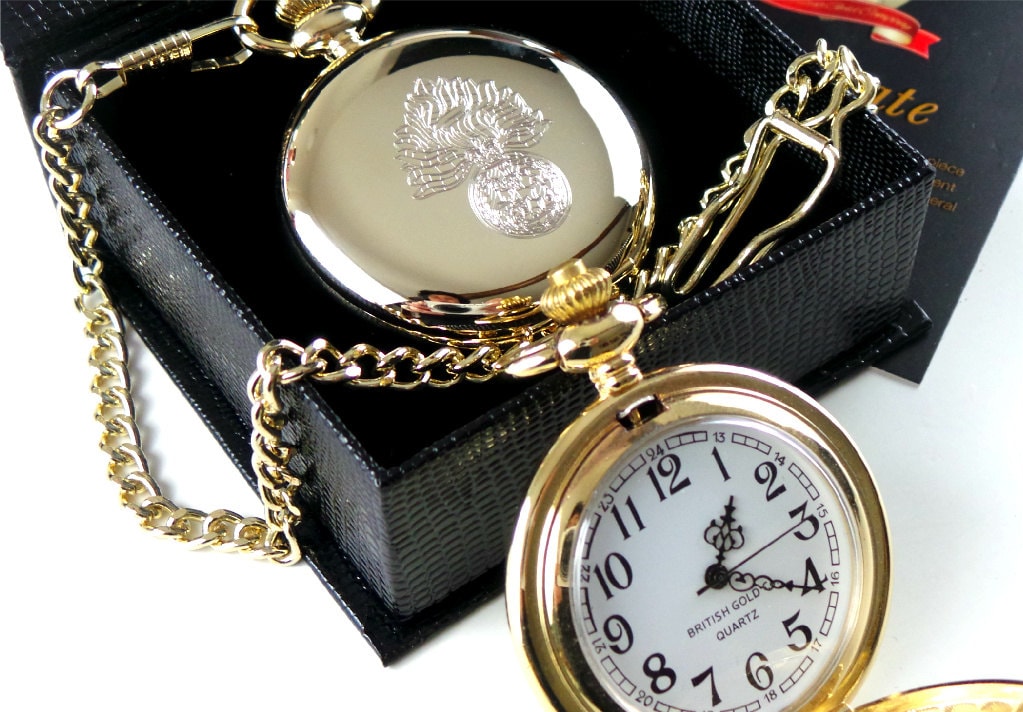 The Royal Regiment of Fusiliers 24k Gold Plated Pocket Watch in Luxury ...