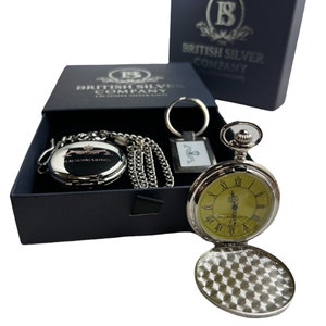 Royal Navy Submariner Pocket Watch Personalised and Keyring Engraved ...