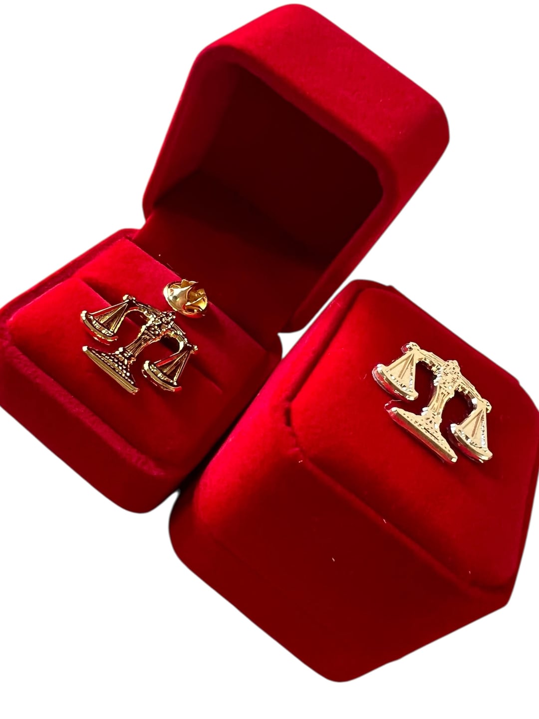 24k Gold Legal Scales of Justice Lapel Pin - Plus Law Gift Case Lawyer ...