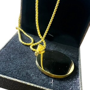 Personalised Masonic Necklace and Chain Engraved 24k Gold Clad Pendant ...