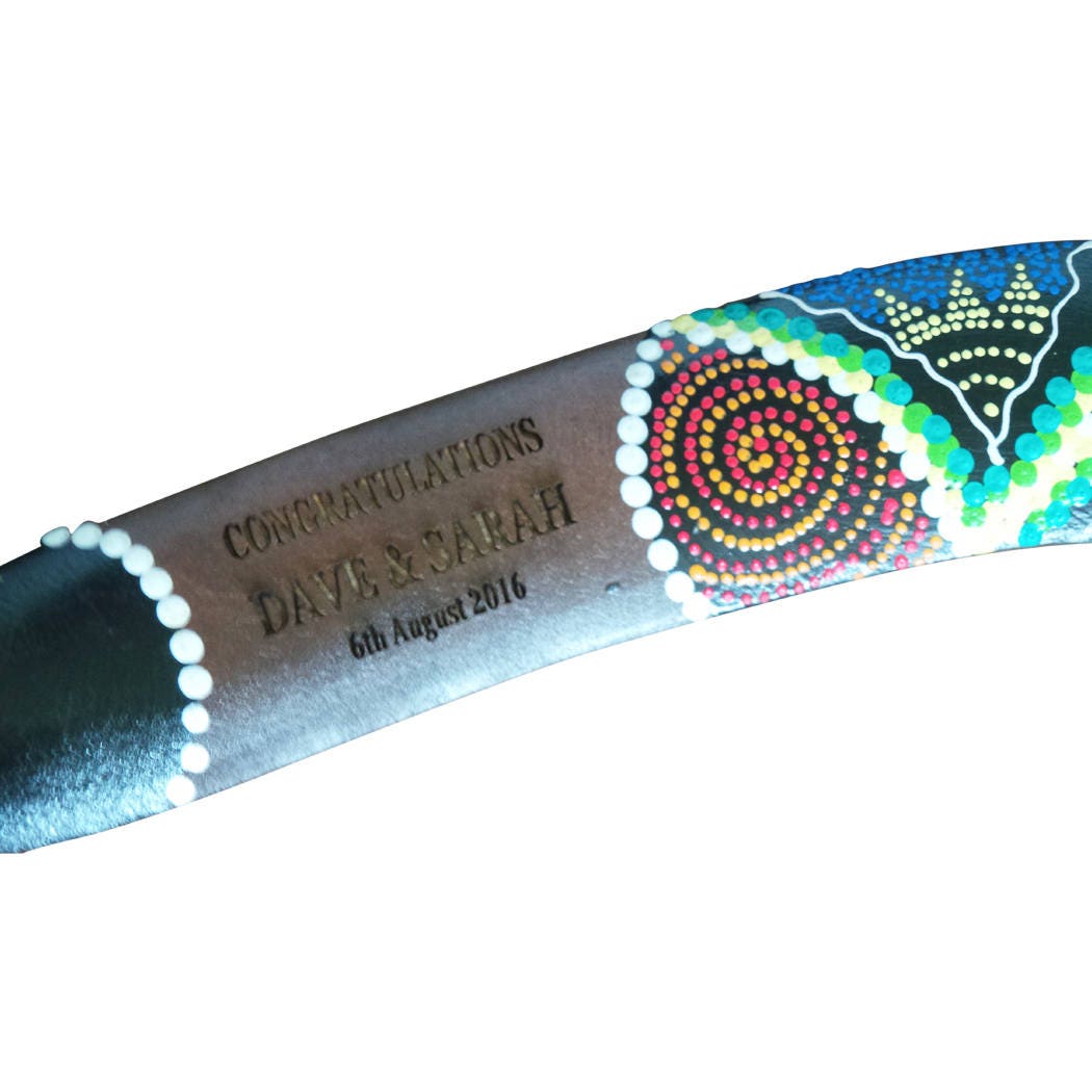 Engraved Boomerang Personalised Wooden Custom Engraving | Etsy UK