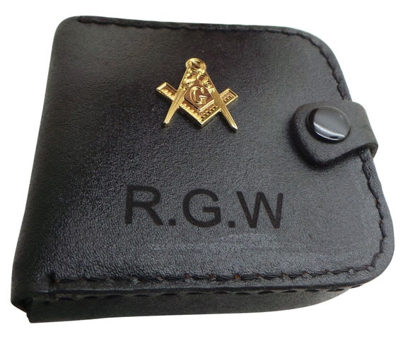 Personalised Masonic Freemason Wallet Coin Case Card Genuine - Etsy