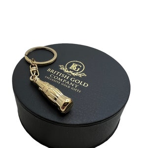 Cola Cola Bottle Coke Pure 24K Clad Gold Keyring Keychain in Luxury ...