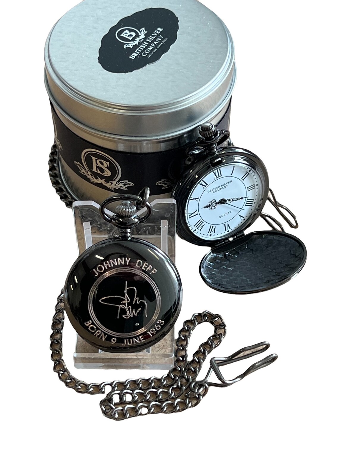 Johnny Depp Signed Pocket Watch and Chain Luxury Gift Case - Etsy