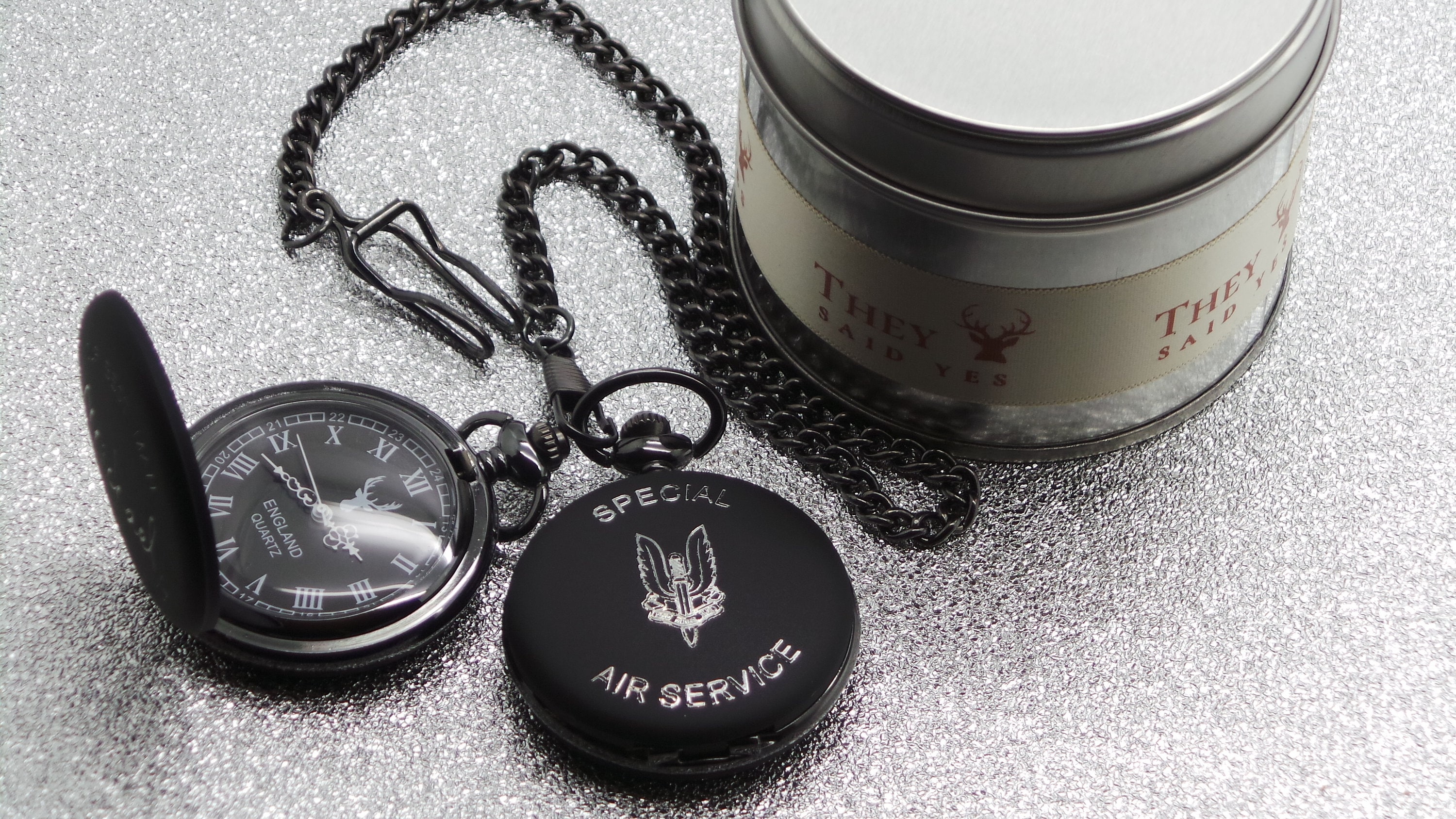 Personalised SAS Pocket Watch Chain Engraved Luxury Gift | Etsy