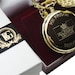 HM PRISON Gold Pocket Watch 24k Gold Clad Personalised Luxury Gift Jail ...