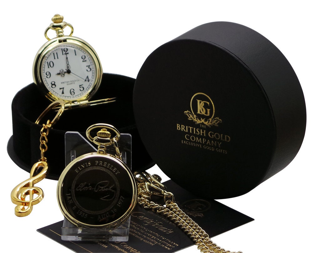 Signed Elvis Presley Gold Pocket Watch Full Hunter 24k Clad - Etsy UK