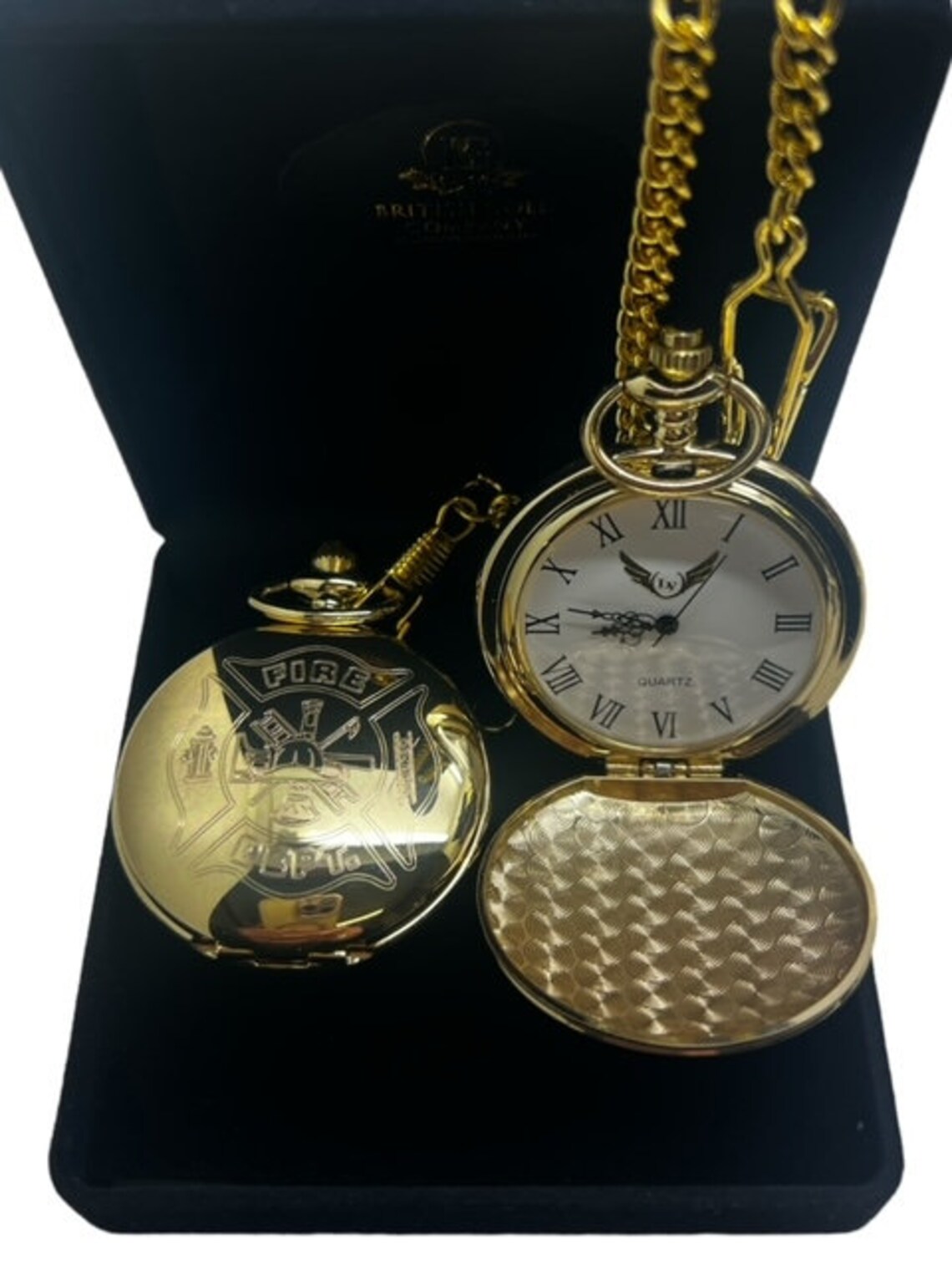 Personalised Firefighter Pocket Watch and Engine Cufflinks in Luxury ...