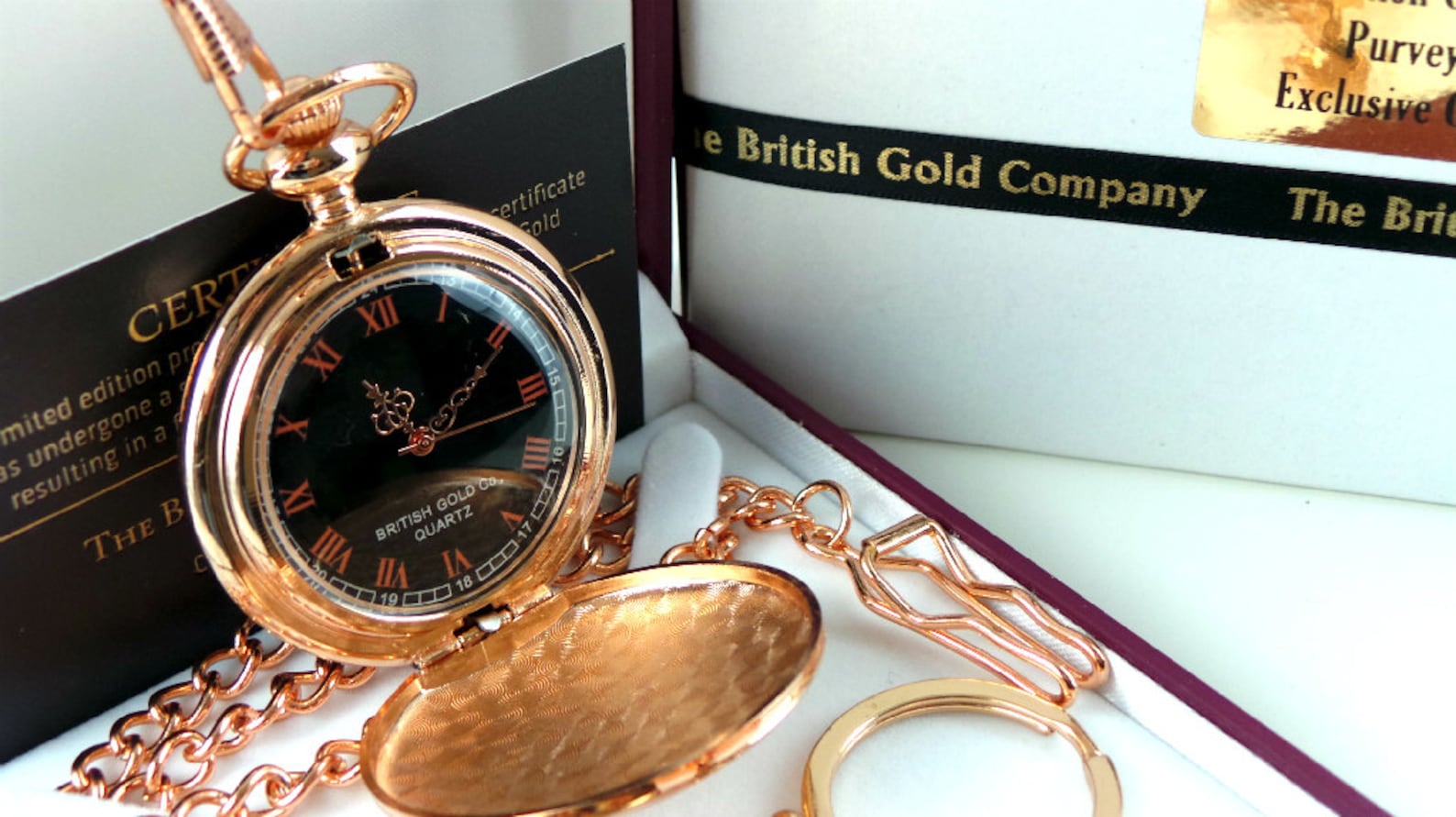 Signed Paul Weller the Jam 18k Rose Gold Clad Personalised Pocket Watch ...