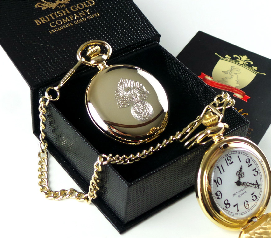 The Royal Regiment of Fusiliers 24k Gold Plated Pocket Watch in Luxury ...