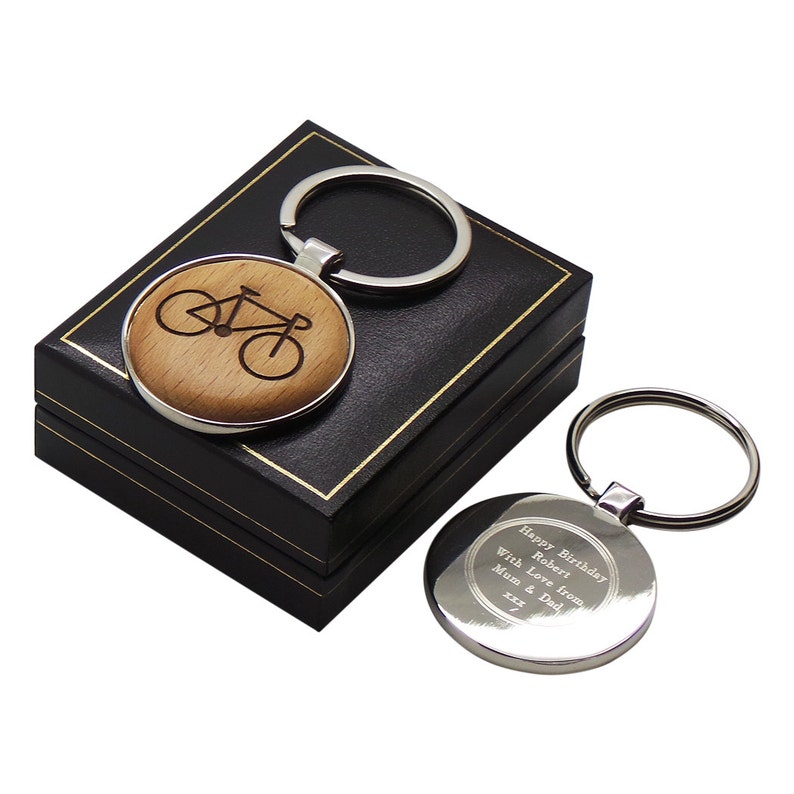 Bicycle Cycle Keyring Personalised Custom Engraved Keychain - Etsy UK