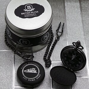 Flying Scotsman Personalised Pocket Watch Custom Engraved Steam Engine ...