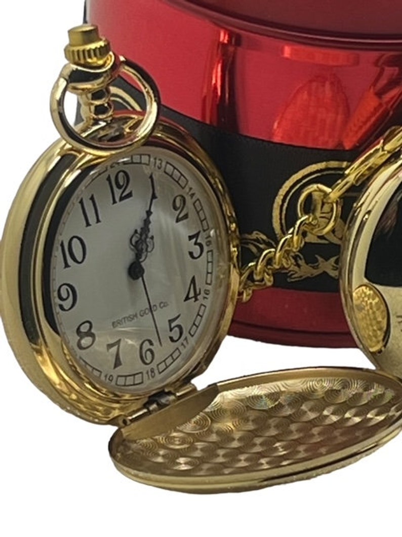 Charlie Chaplin Gold Pocket Watch and Chain in Metal Gift Case - Etsy