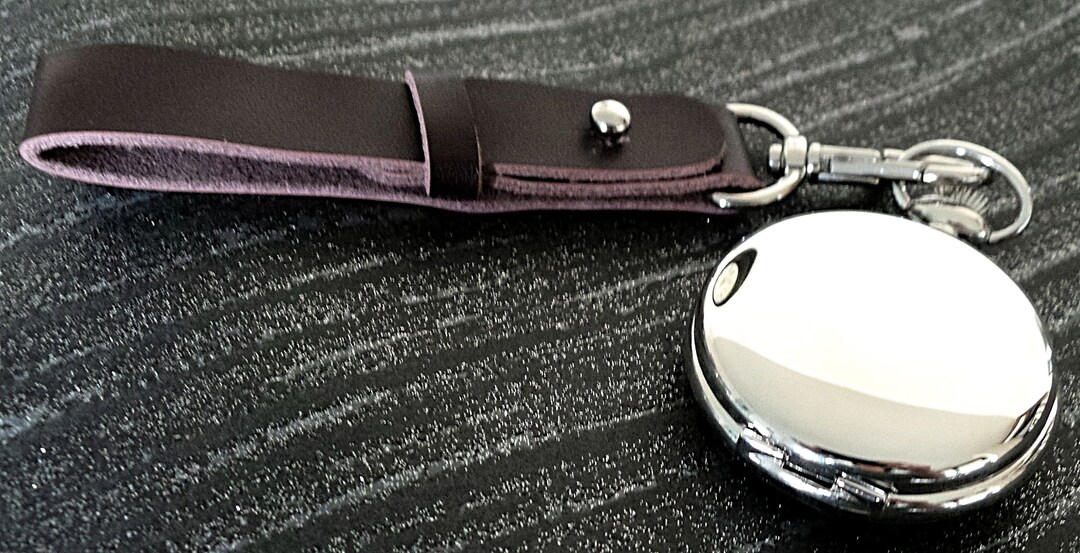 Leather Pocket Watch Belt Loop Strap: Brown Fob Watch Safe Keeper - Etsy
