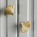 Ginkgo Leaf Brass Knobs Cabinet Knobs Kitchen Pulls Handles | Etsy