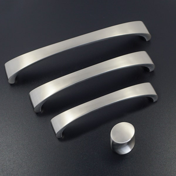 Brushed Nickel Cabinet Pulls - Etsy