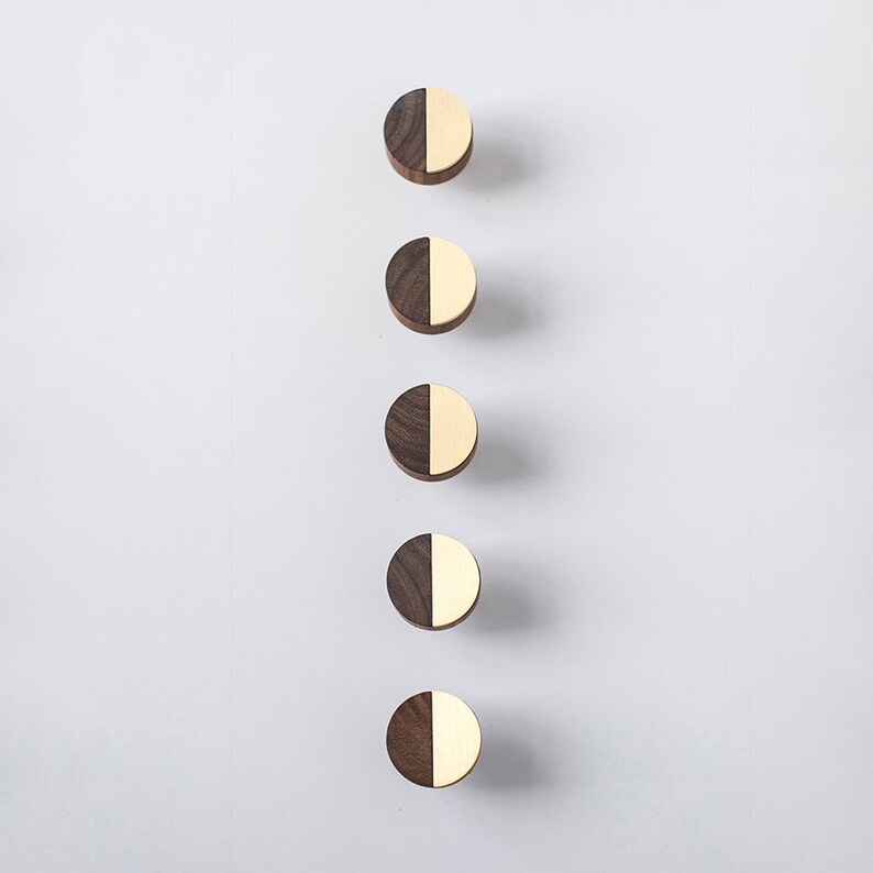 Modern Wood Cabinet Knobs Brass Drawer Pulls Knobs Drawer - Etsy