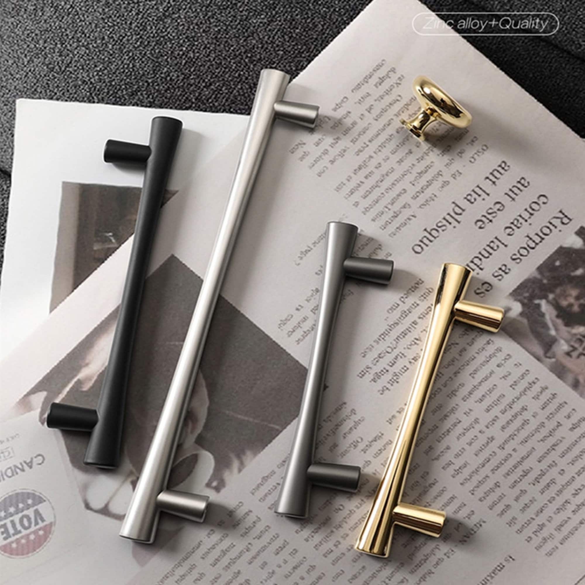 Brushed Brass Drawer Pulls Knobs Dresser Pulls Knobs Kitchen | Etsy