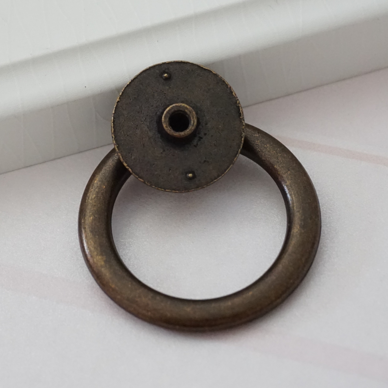 Drop Drawer Knobs Pulls Antique Bronze Dresser Knobs Ring Handles Metal ...