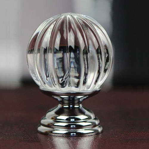 Clear Glass Crystal Knobs Cabinet Knob /dresser Knobs Cabinet - Etsy