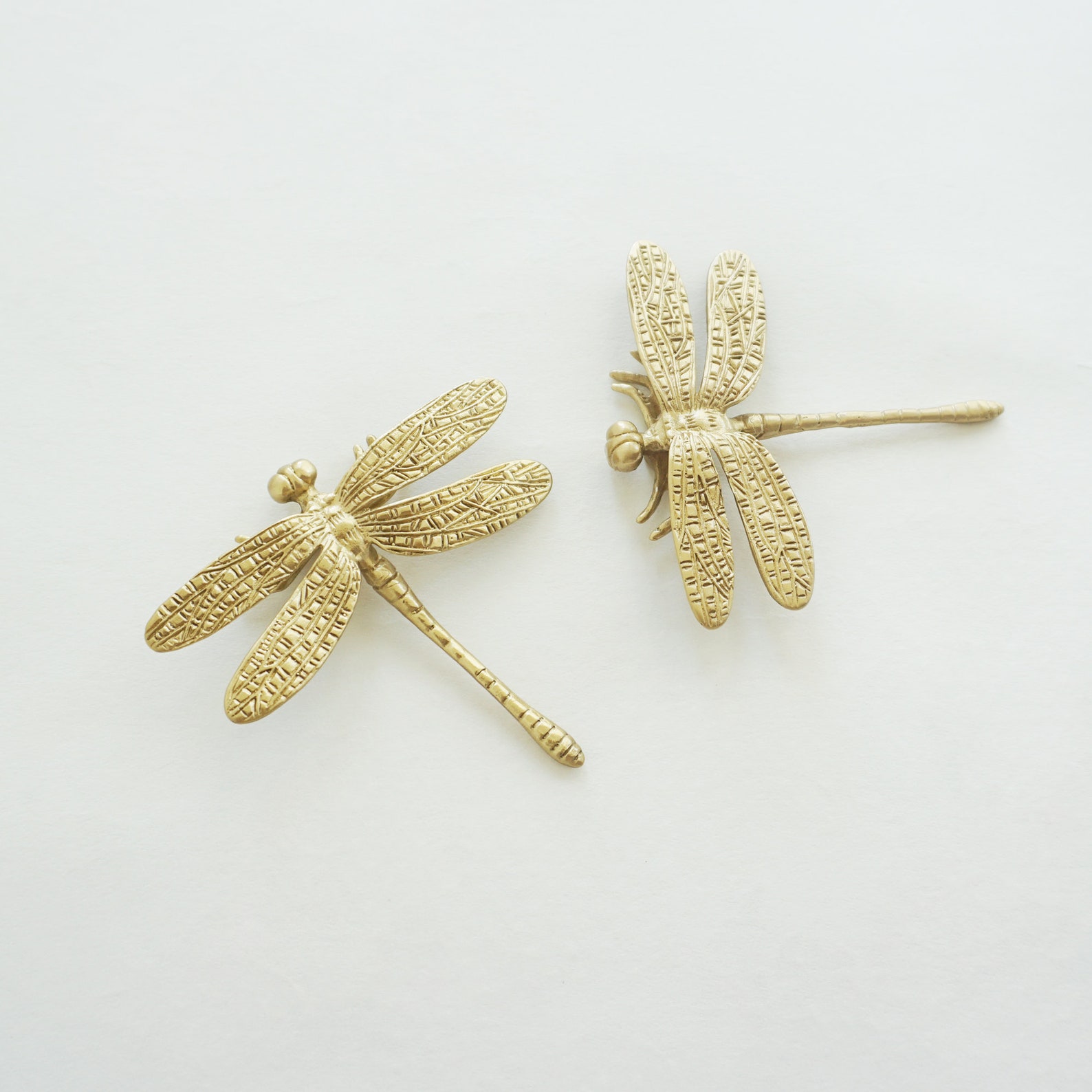 Dragonfly Brass Knobs Drawer Knob Kitchen Pulls and Knobs | Etsy
