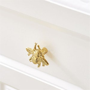 Modern Brass Knobs Bee Knobs Drawer Knob Pull Handles Cabinet Knob Handle Gold Knob Kitchen Door ...