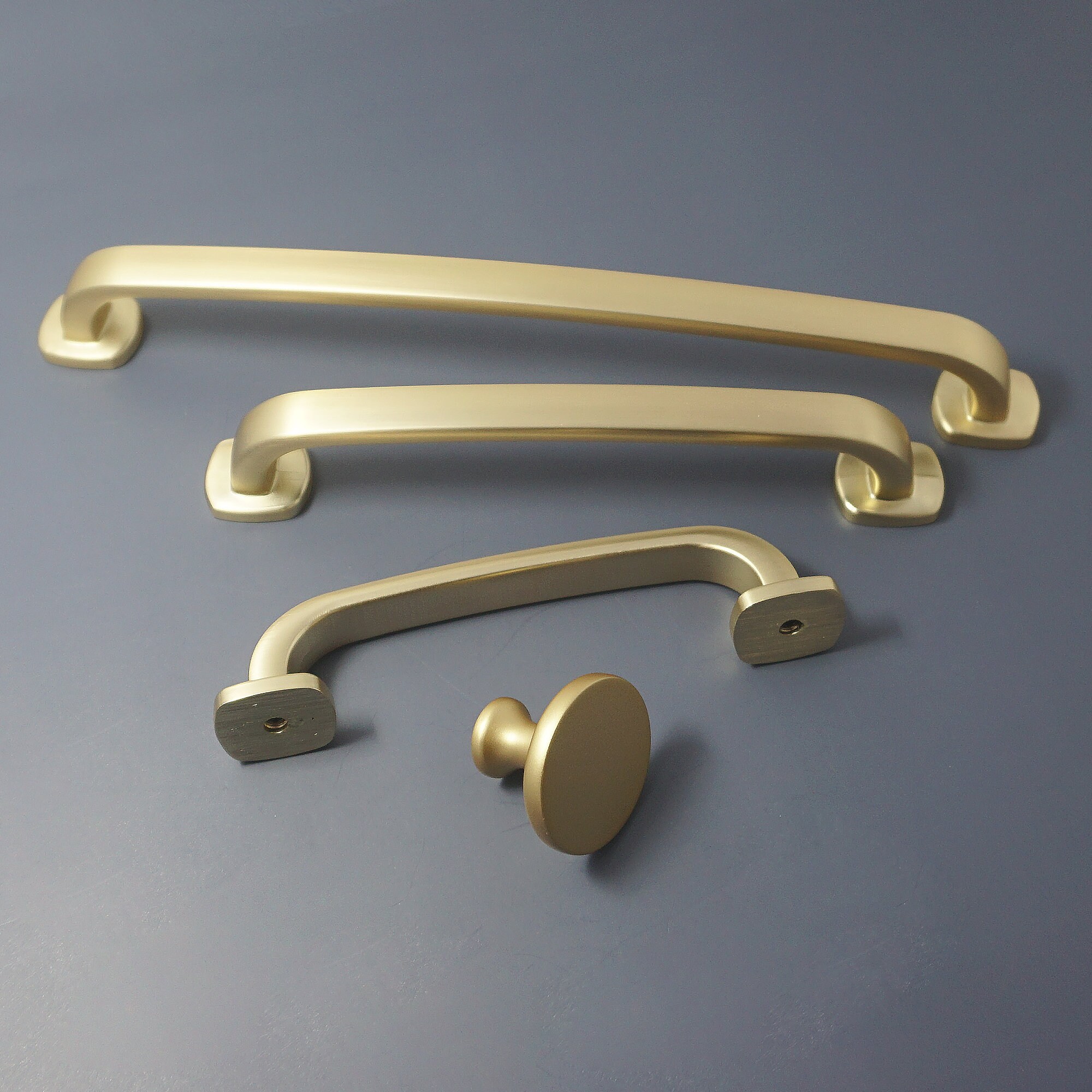 Brushed Brass Cabinet Handle Knob Pull Dresser Knob Kitchen | Etsy