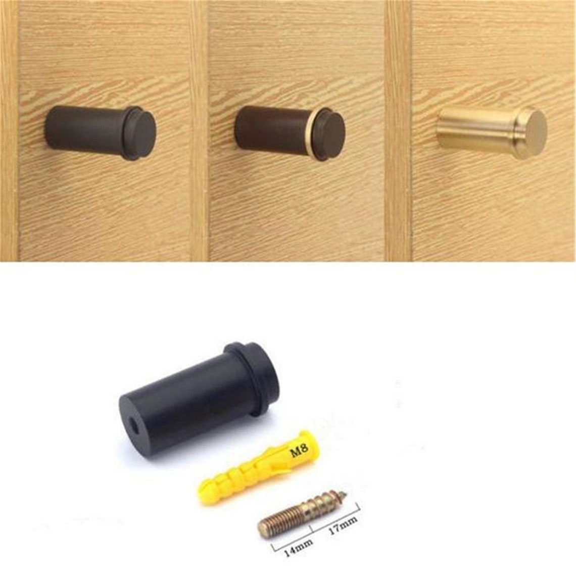 Solid Hook Brass Hooks Modern Decorative Wall Hook Black Brass - Etsy