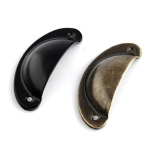 Vintage Style Dresser Pulls Shell Iron Drawer Handles Pulls Knobs ...