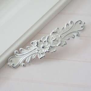 3.75" 5" Rose Flower Dresser Pulls Knobs Drawer Pulls Handles Knobs ...