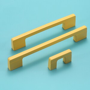 1.25 3.78 5.0white Drawer Pulls Knobs Yellow Cupboard Cabinet Pulls ...