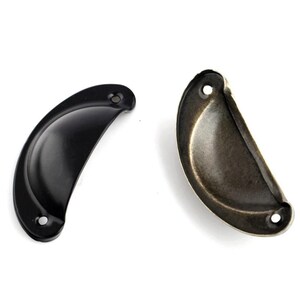 Vintage Style Dresser Pulls Shell Iron Drawer Handles Pulls Knobs ...