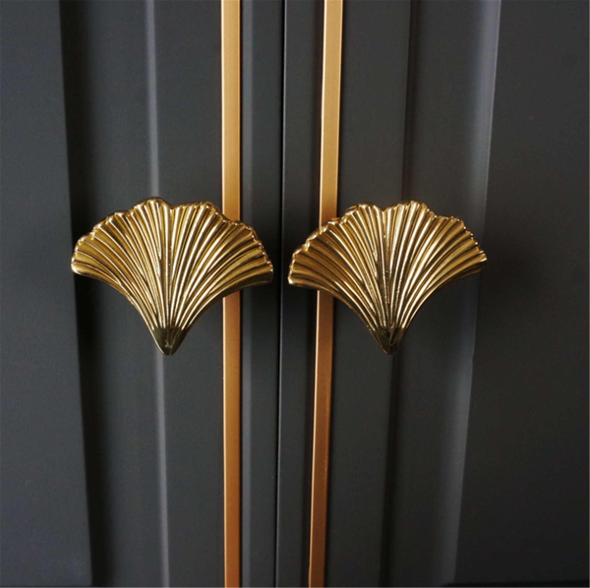 Ginkgo leaf Brass Knobs Cabinet Knobs Kitchen Pulls Handles | Etsy
