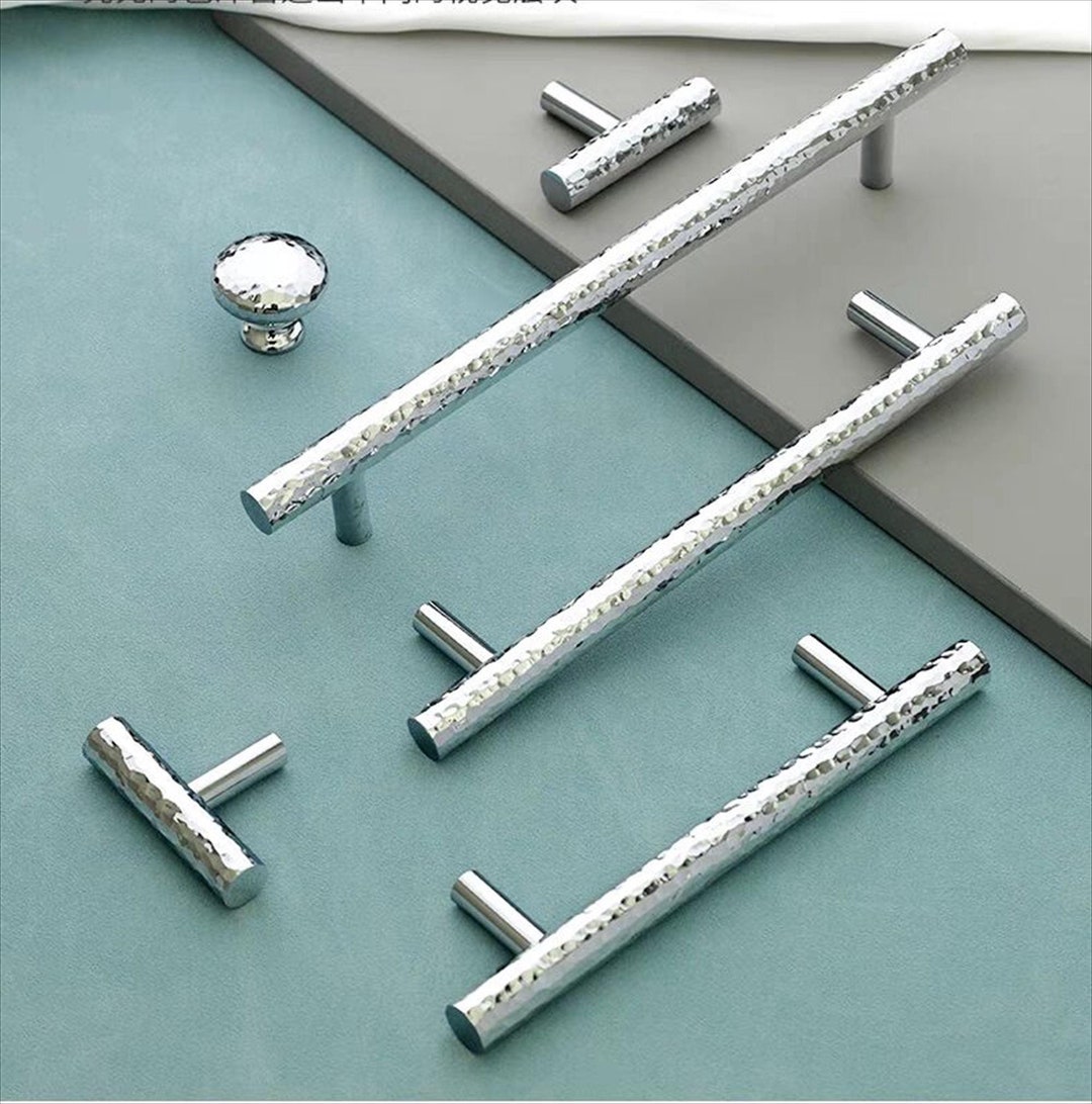 Chrome Hammer Cabinet Door Handle Knob Solid Brass Drawer Pulls Knobs Kitchen Pulls Dresser ...