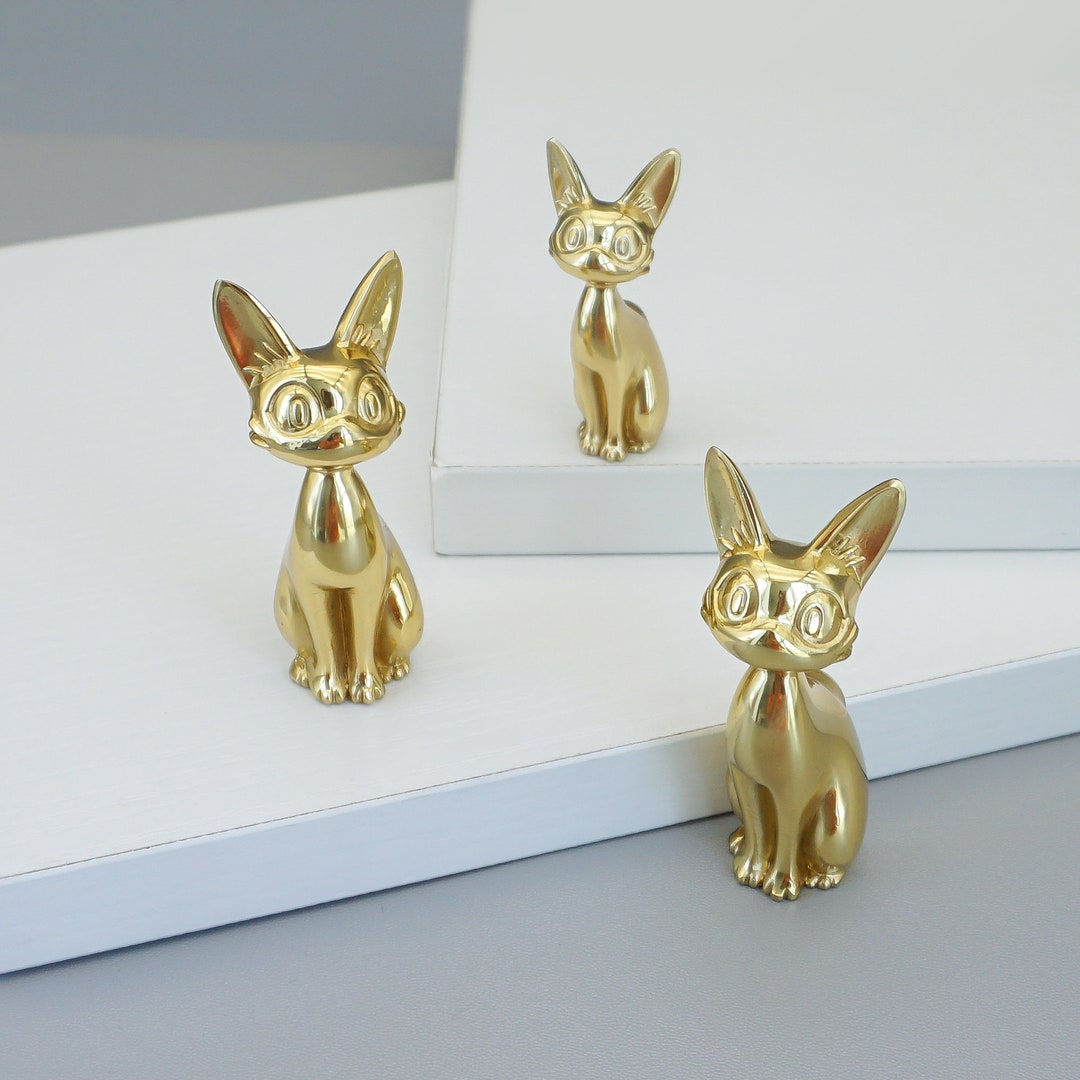 Shiny Gold Cat Knob Kitchen Pulls Knobs Brass Knobs Modern Dresser Knob ...