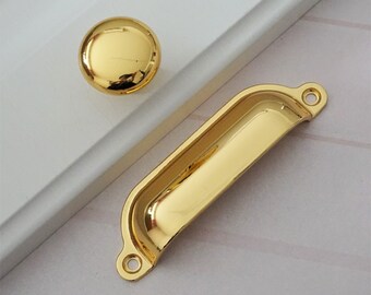 3 Cup Shell Drawer Pulls Handles Knob Dresser Knobs - Etsy