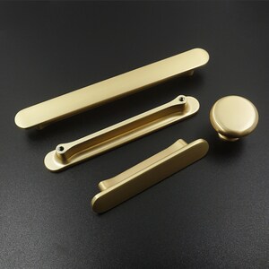 2.5 3.75 5'' 7.55''brushed Brass Drawer Pulls Knobs Kitchen Pulls ...
