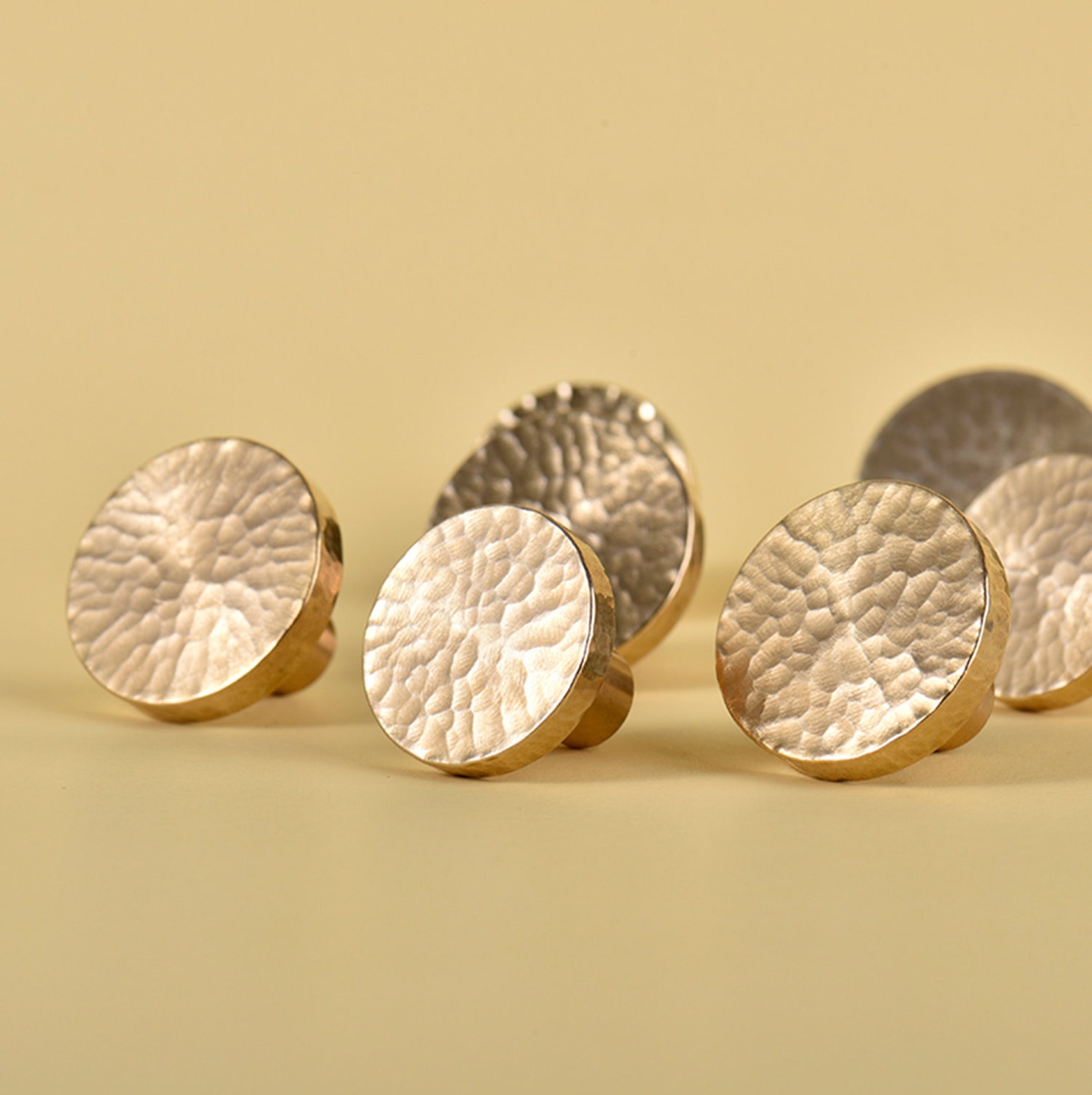 Hammered Drawer Pulls Knobs Solid Brass Cabinet Door Knobs - Etsy