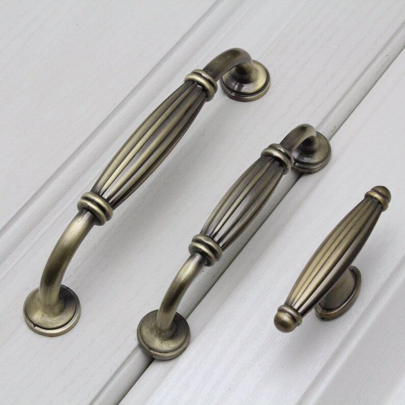 Chic Black Knobs and Pulls Handles/ Unique Cabinet Pulls / | Etsy