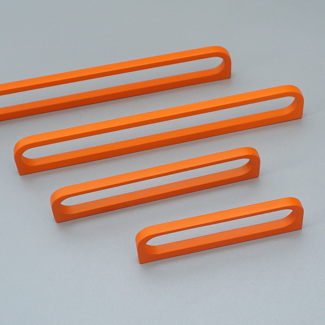 3.78'' 5'' 7.55 12.6 Orange Cabinet Handles Knobs Hollow Drawer Pulls ...