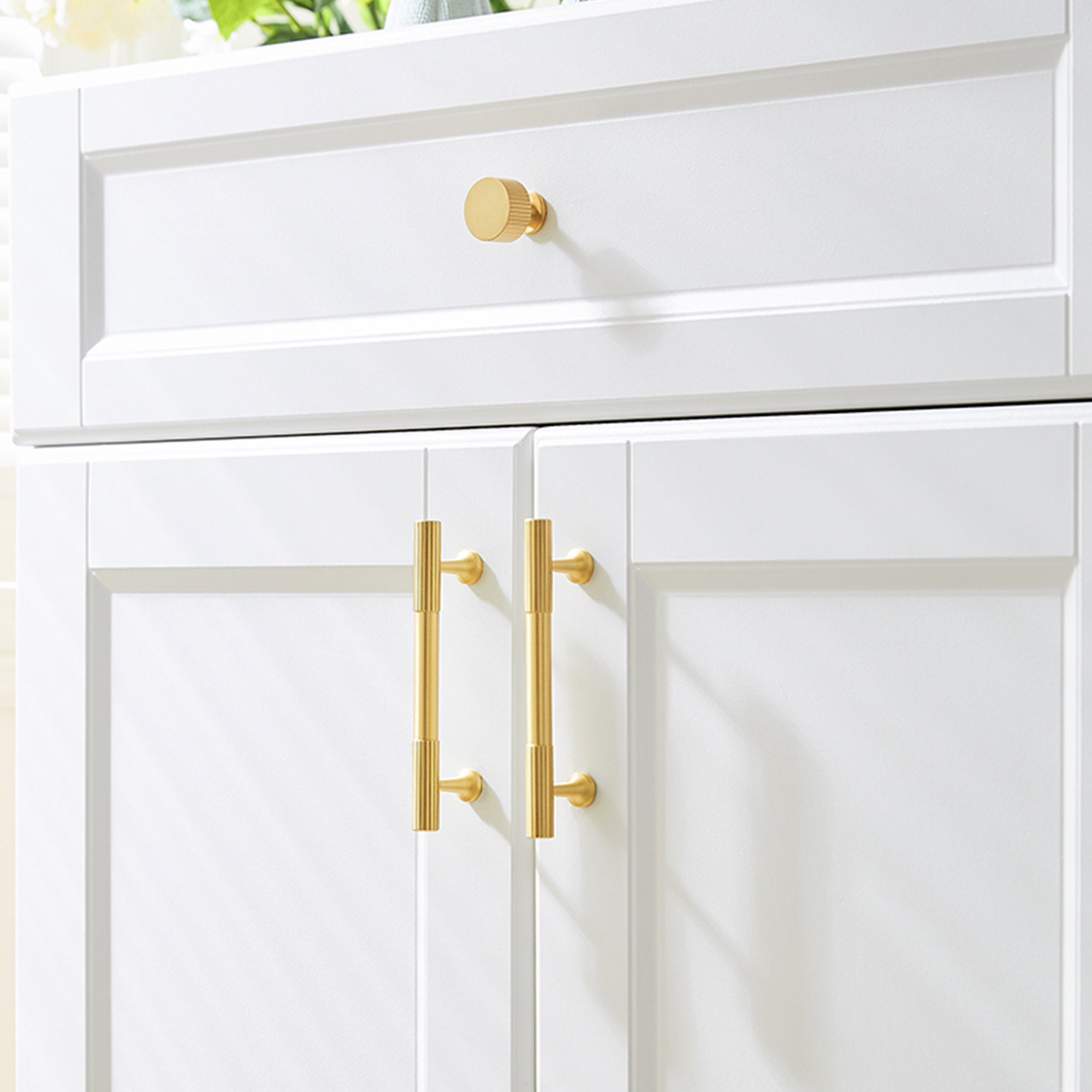 Solid Brass Cabinet Handles Knobs Drawer Pulls Knobs Kitchen | Etsy Canada