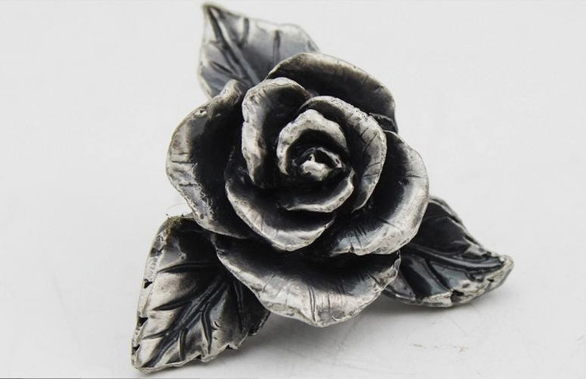 Rose Knobs Unique Rose Design Shabby Chic Dresser Knob Pull | Etsy