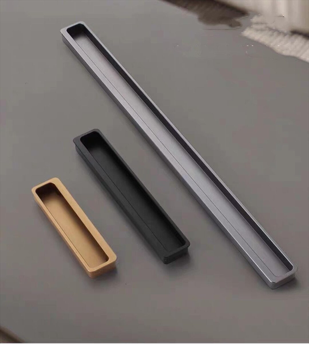 Invisible Drawer Pull Concealed Embedded Pull Handle Recessed Cabinet ...