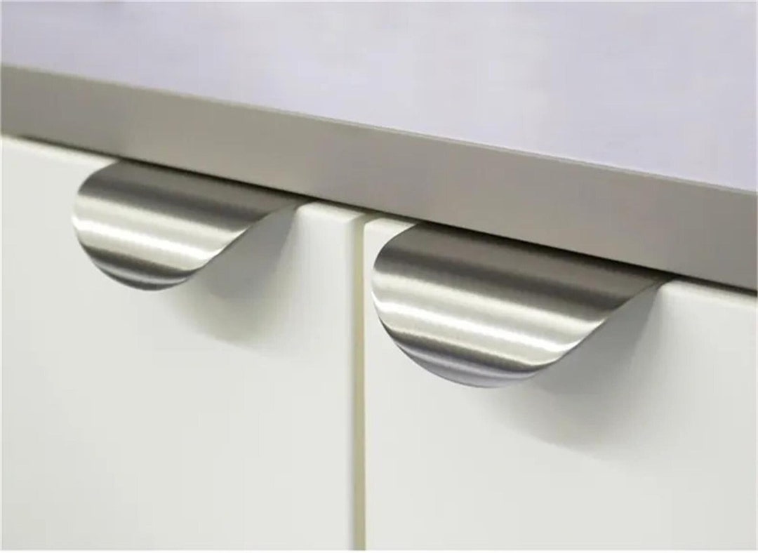 Invisible Drawer Pull Hidden Dresser Handles Brushed Nickel Drawer ...