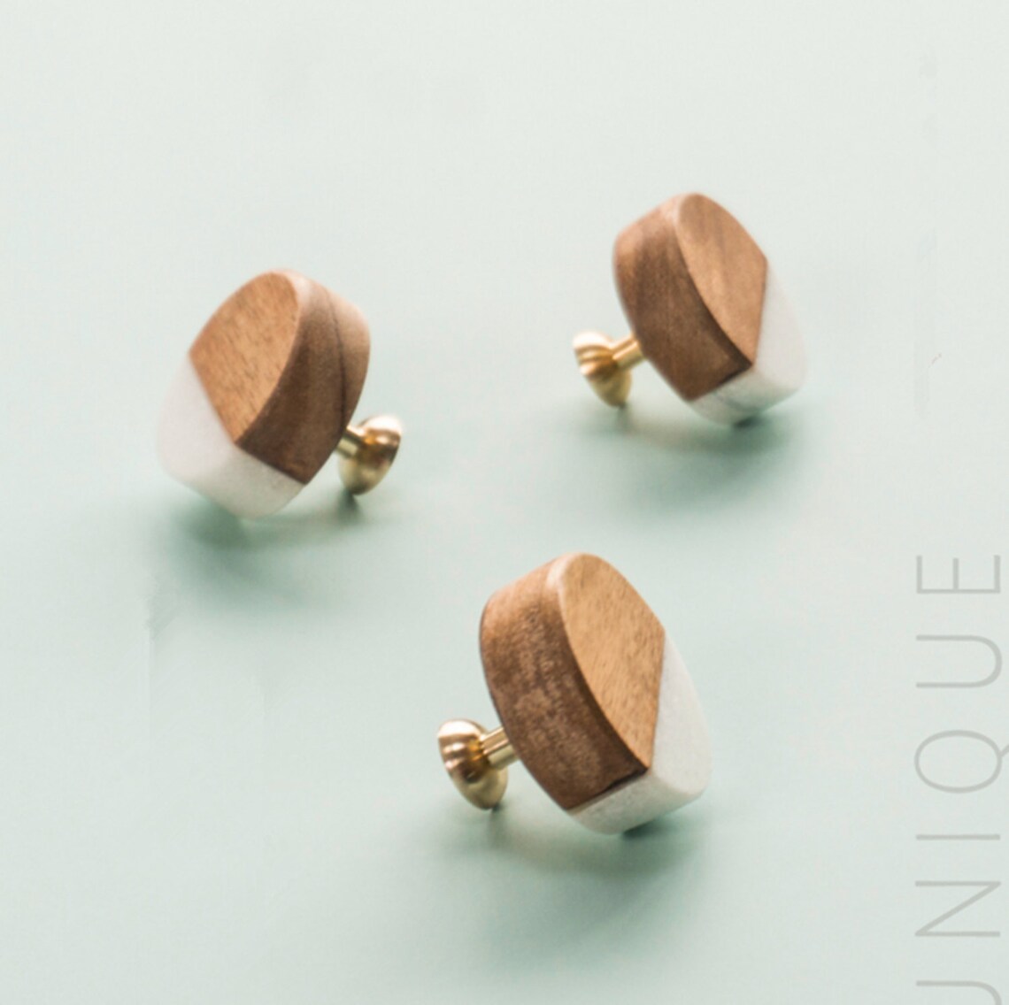 Moderne Holz Marmor Schrankknöpfe Pulls Knaufs - Etsy.de