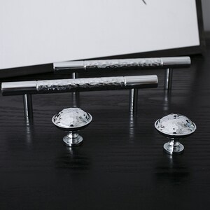 Chrome Hammer Design Drawer Pulls Knobs Solid Brass Cabinet Door Handle Knob Gift Dresser Knobs ...