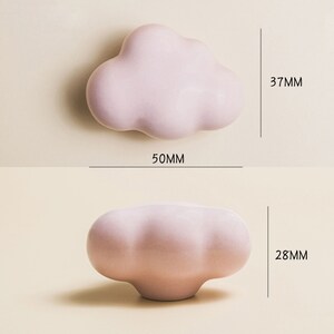Pink White Gray Cloud Knobs Ceramic Knobs Dresser Pulls Drawer Knobs Handles Kitchen Cabinet ...