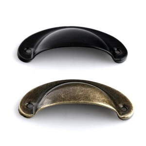 Vintage Style Dresser Pulls Shell Iron Drawer Handles Pulls Knobs ...