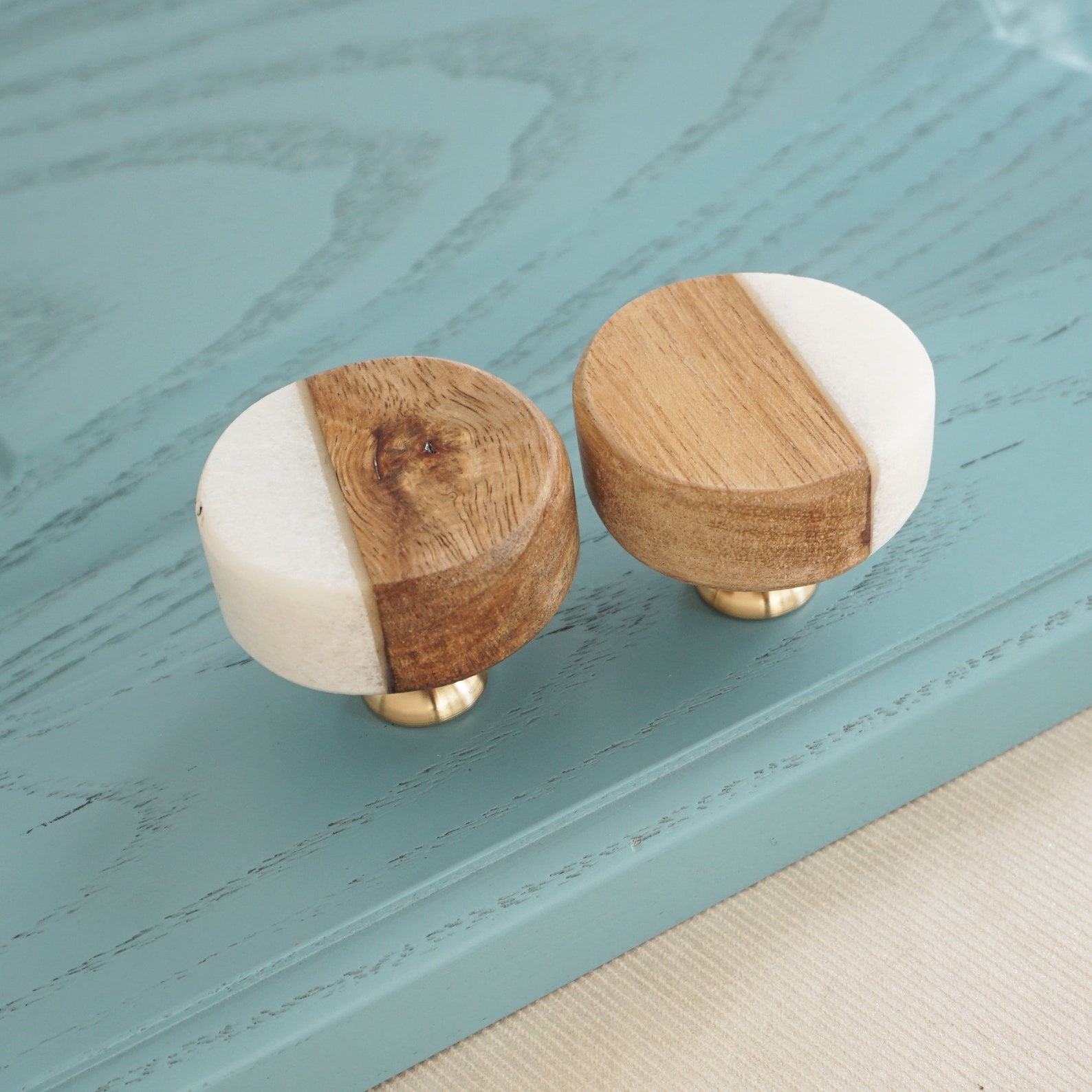 Modern Wood Marble Cabinet Knobs Drawer Pulls Knobs Drawer - Etsy